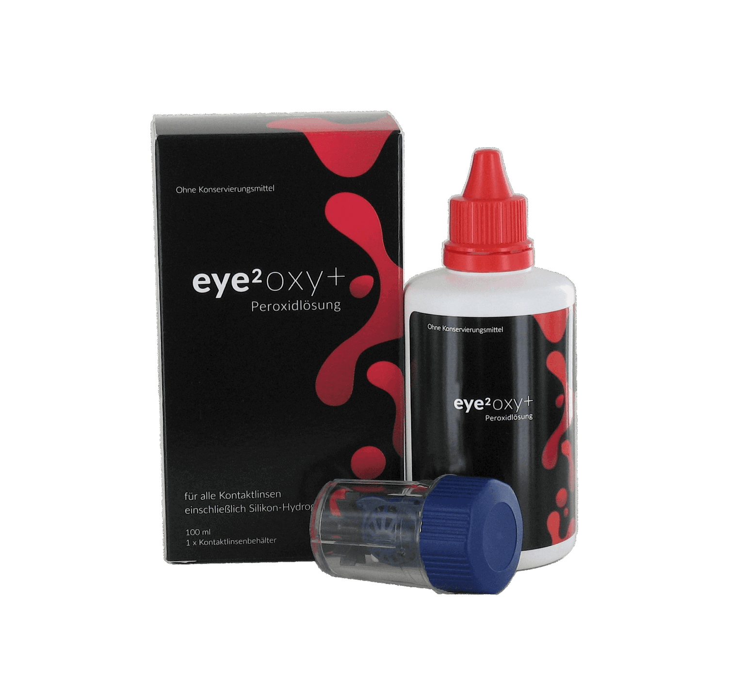 eye2 oxy+ Peroxidlösung Reisepack (100ml + 1 Linsenbehälter mit ...